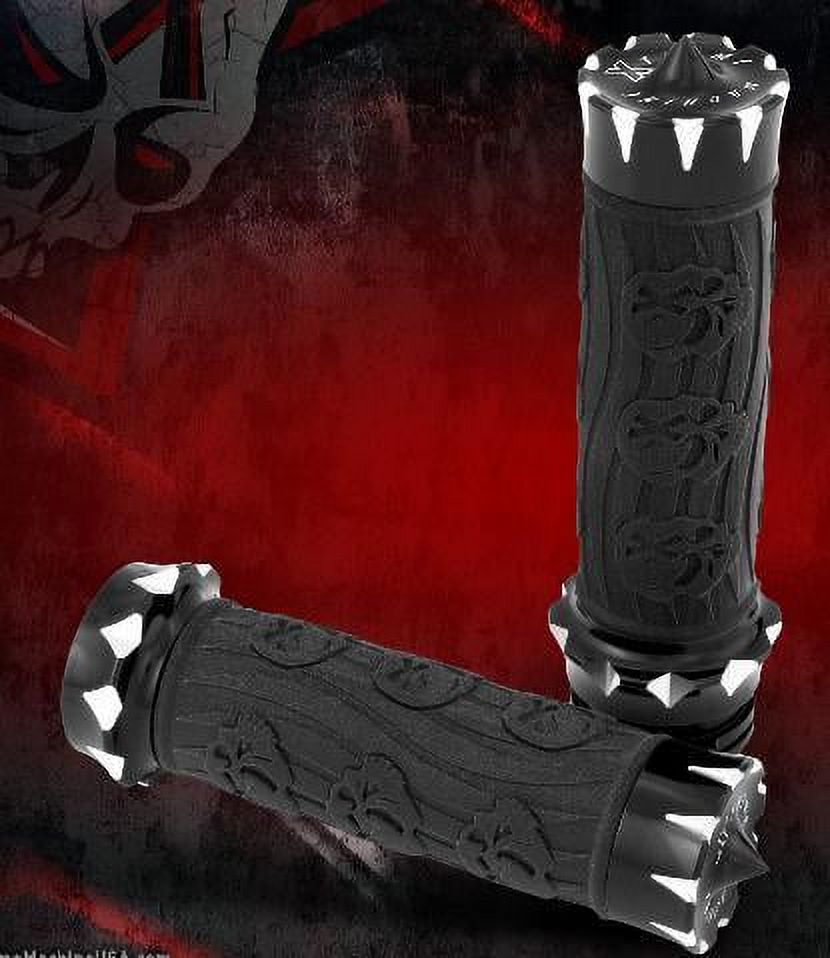 Xtreme Machine Dominate Grips with Rubber Black Throttle-By-Wire with ...