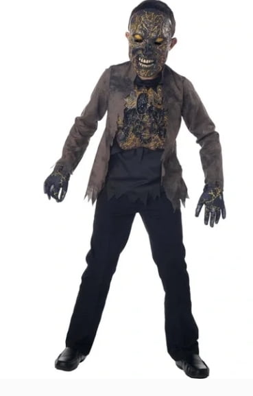 Xtreme Scorched Zombie with Mask & Chest Light Up Child Costume - Large ...
