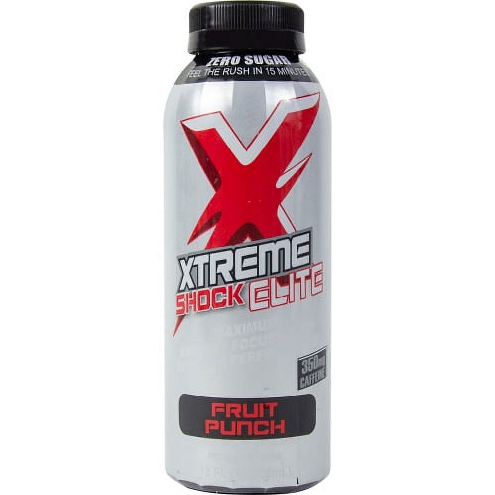 Xtreme Shock Elite RTD Pre-Workout Energy Drink, Fruit Punch, Sugar ...