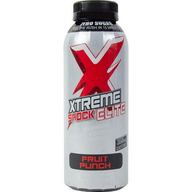 Xtreme Shock Elite RTD Pre-Workout Energy Drink, Fruit Punch, Sugar ...