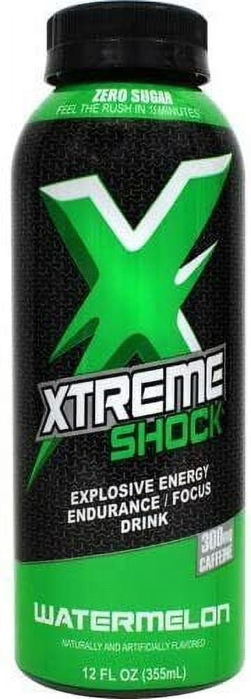 Xtreme Shock RTD Pre-Workout Energy Drink, Watermelon, Sugar Free 12 fl ...