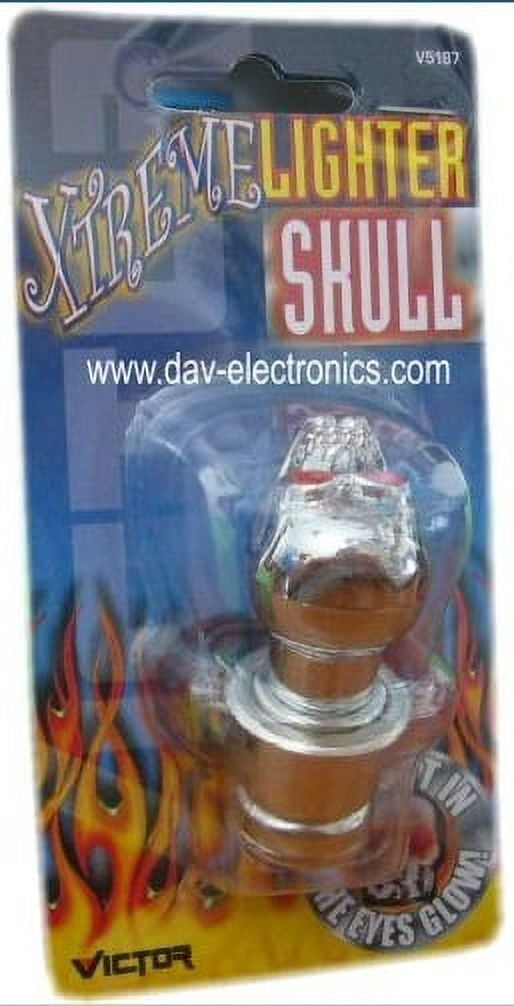 Xtreme Skull Lighter Universal 12 Volt Cigarette Lighter with Red LED ...