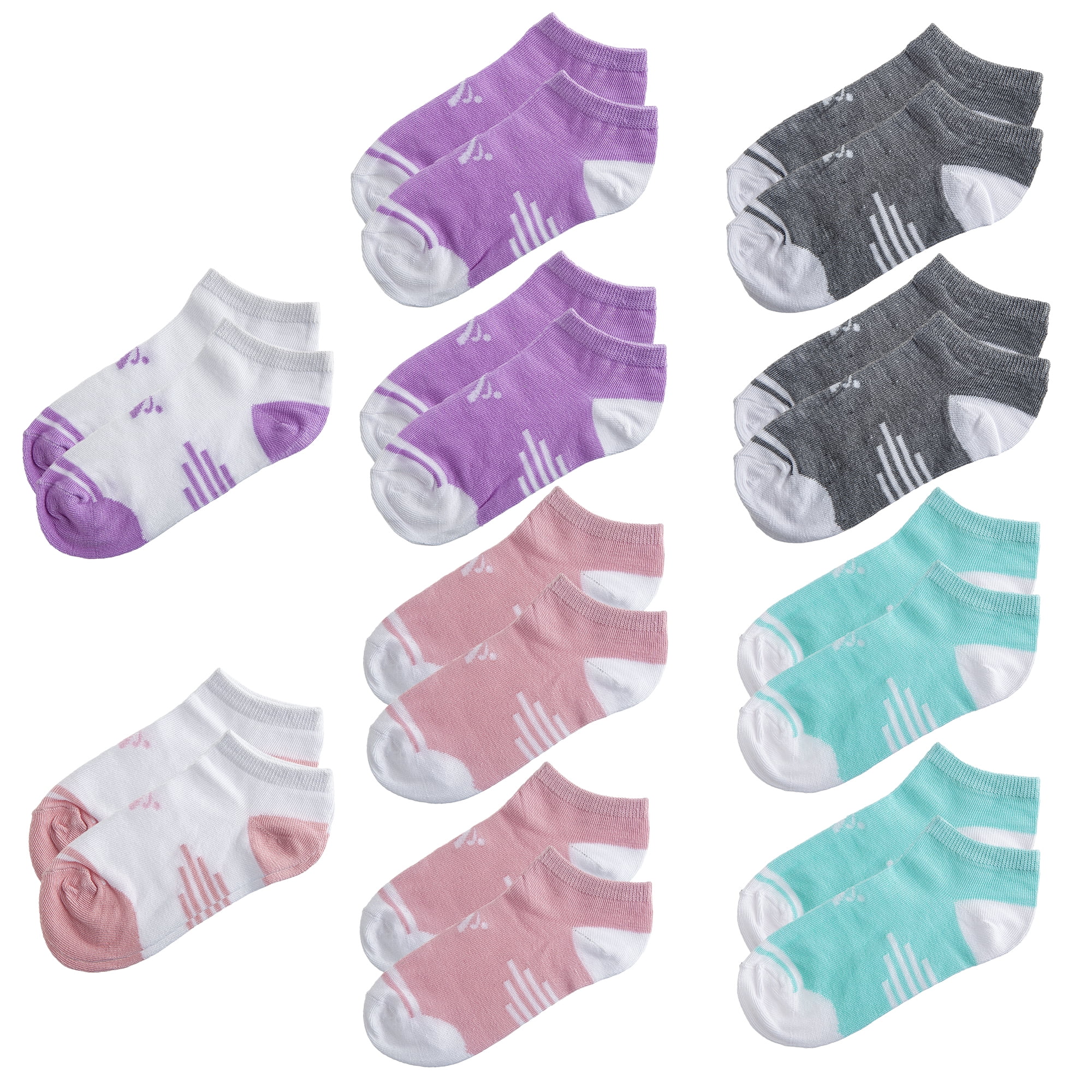 Xtreme Sport Girls 10-Pack Athletic No Show Socks, Sizes 8-10 - Walmart.com
