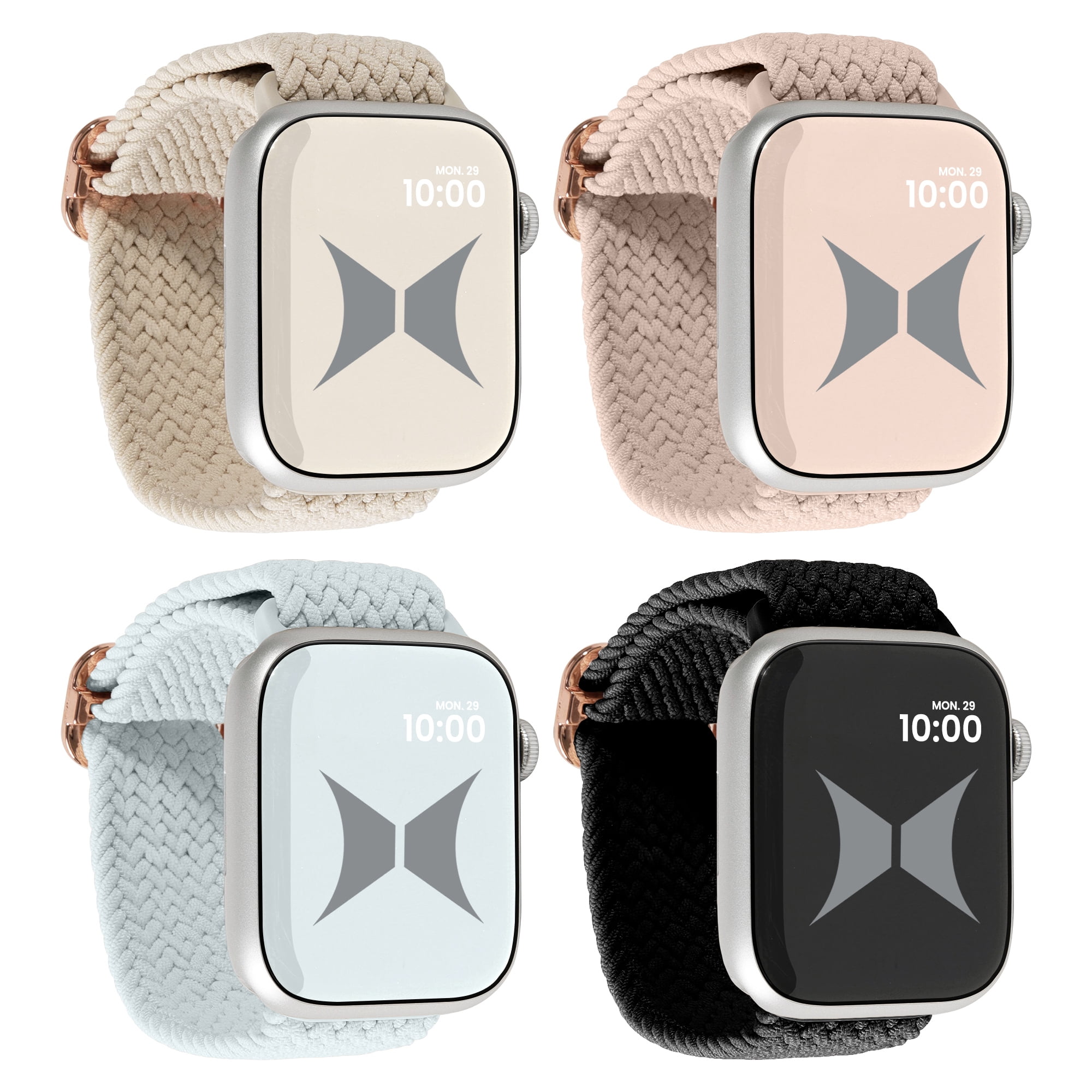 Xtreme Unisex Smart Watch Nylon Braided Elastic Band 4 Pack – Large ...