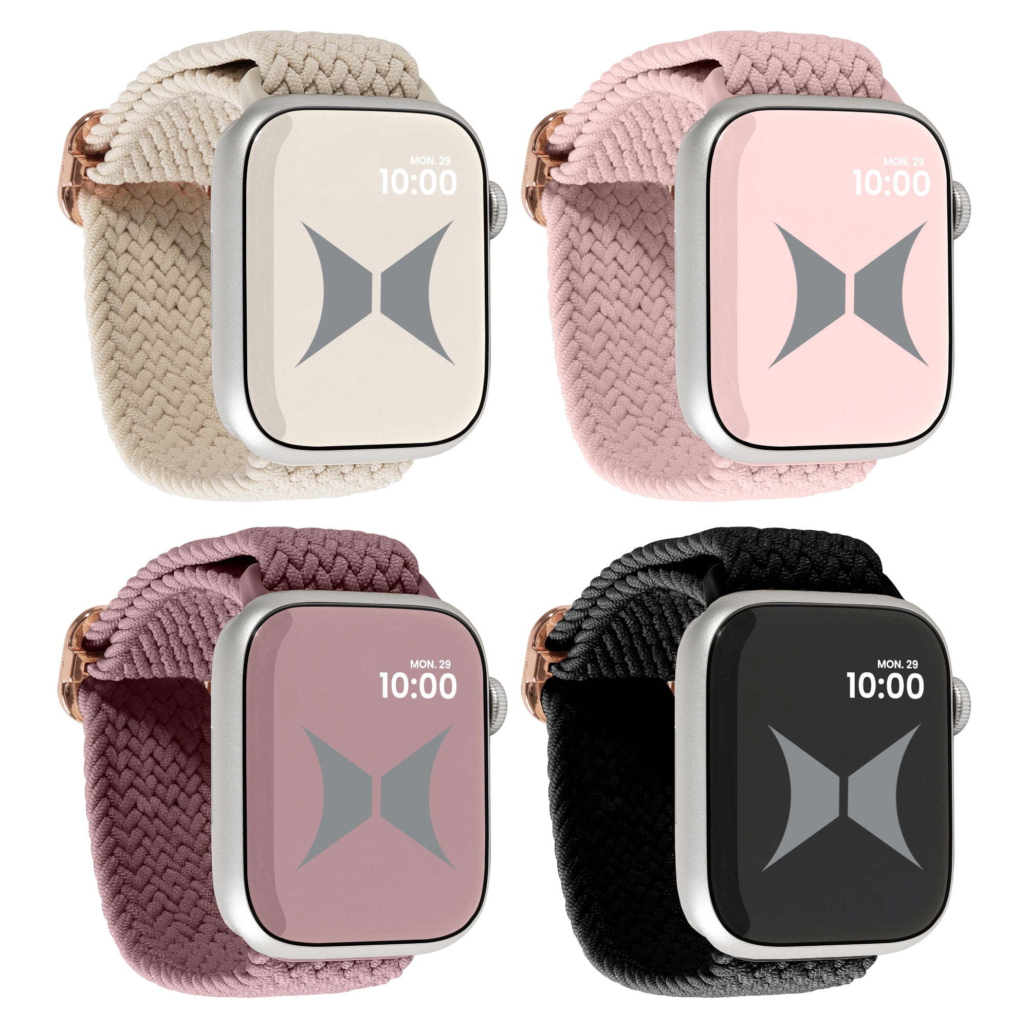Xtreme Unisex Smart Watch Nylon Braided Elastic Band 4 Pack – Small ...