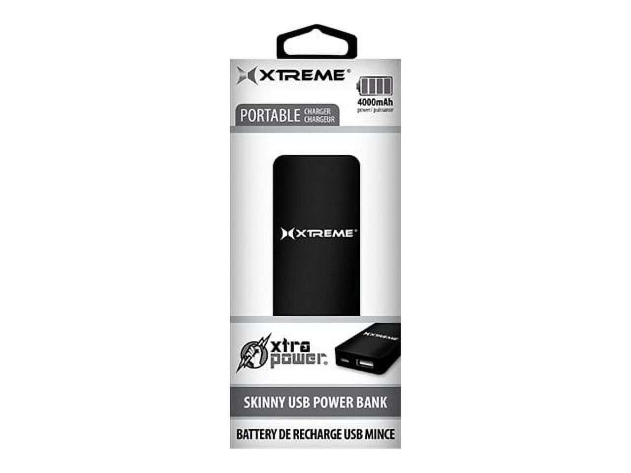 Xtreme Xtra Power Skinny - Power bank - 4000 mAh (USB) - black ...