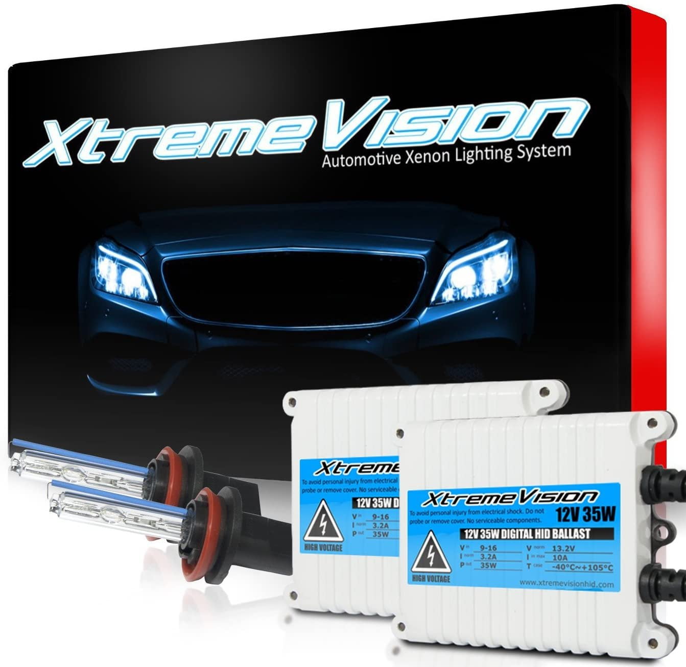 XtremeVision 35W AC Xenon HID Bundle with Slim AC Ballast 1 Pair and ...