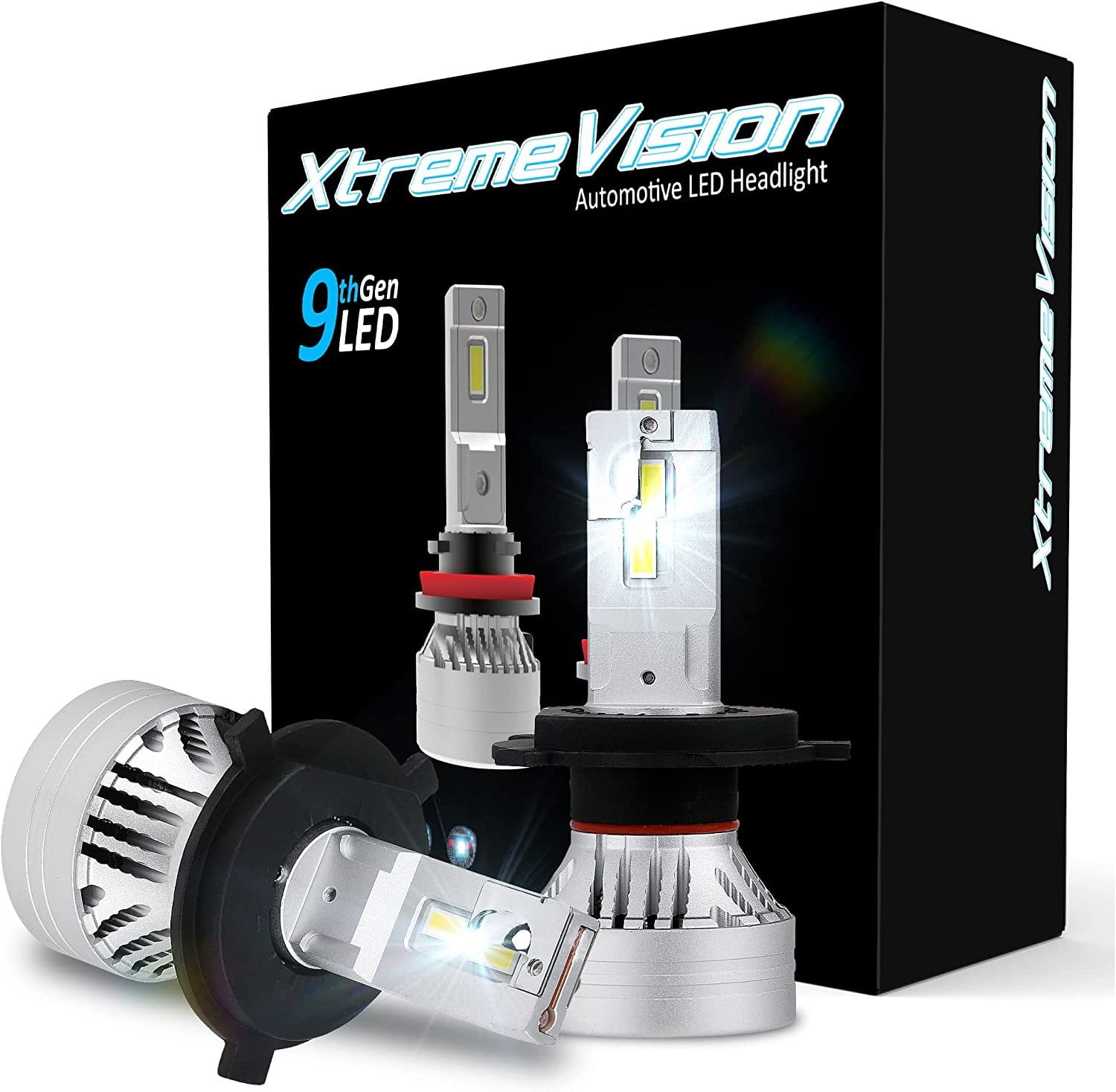 XtremeVision 9G H4 LED Hi/Lo Headlight Bulb - 90W LED Conversion Kit ...