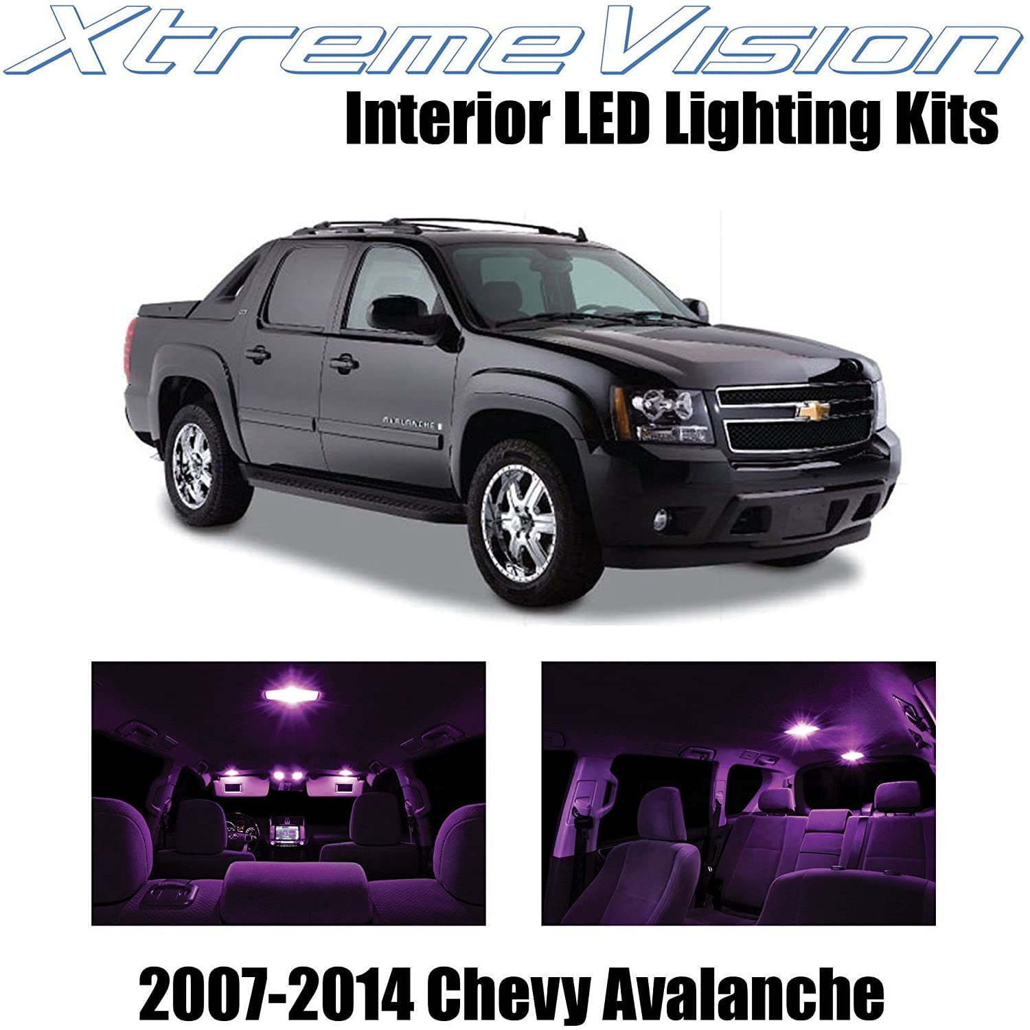 XtremeVision Interior LED for Chevy Avalanche 2007-2014 14 pcs Pink ...