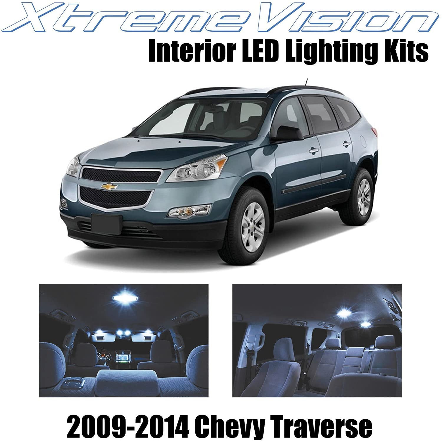 XtremeVision Interior LED for Chevy Traverse 2009-2014 6 pcs Cool White ...
