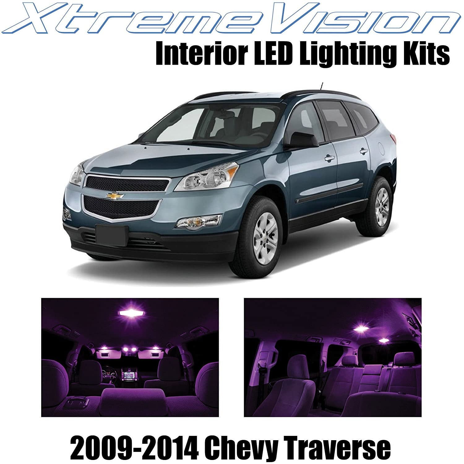 XtremeVision Interior LED for Chevy Traverse 2009-2014 6 pcs Pink ...