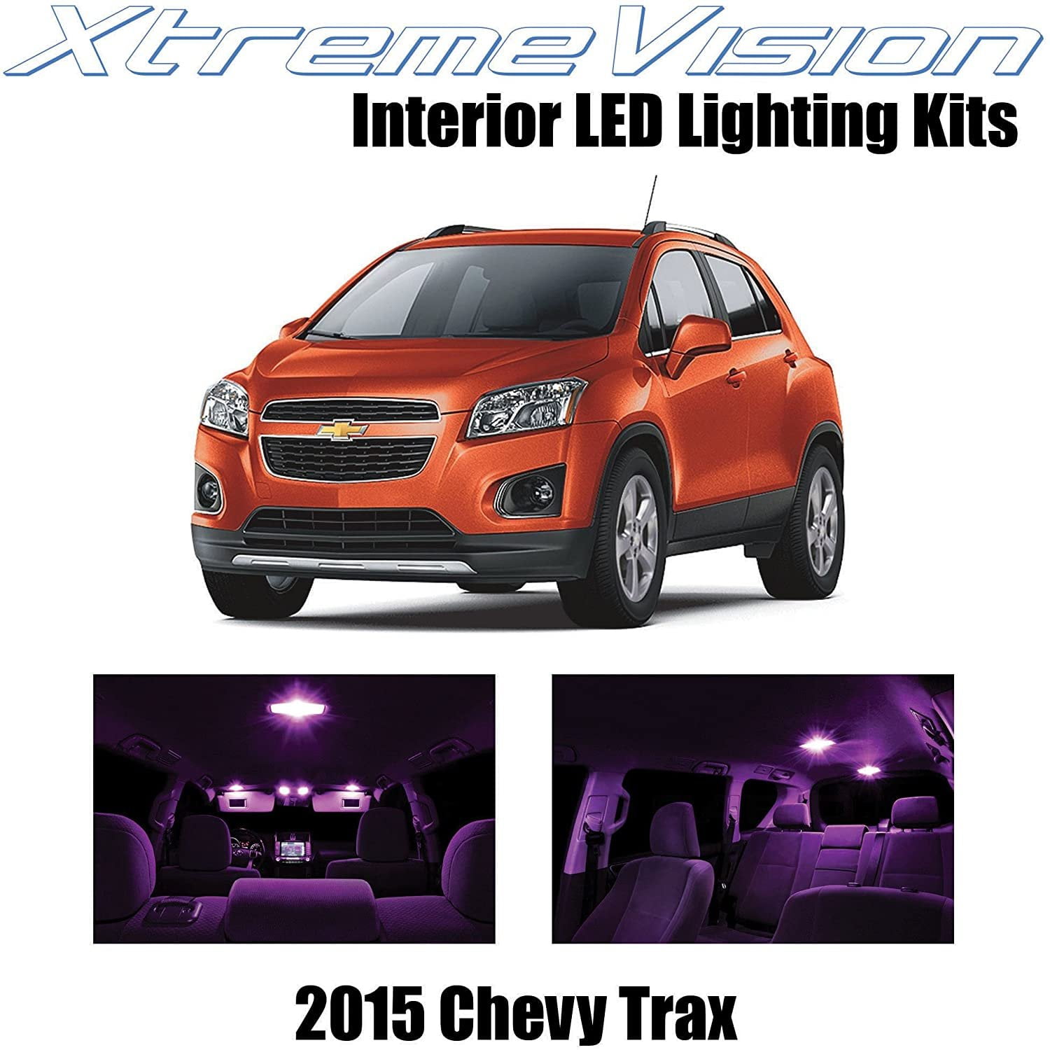 XtremeVision Interior LED for Chevy Trax 2015 7 pcs Pink Interior LED ...