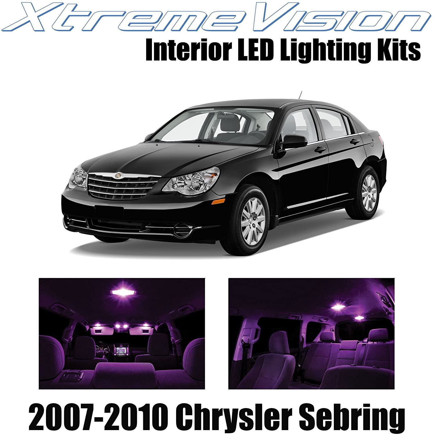 XtremeVision Interior LED for Chrysler Sebring 2007-2010 10 pcs Pink ...