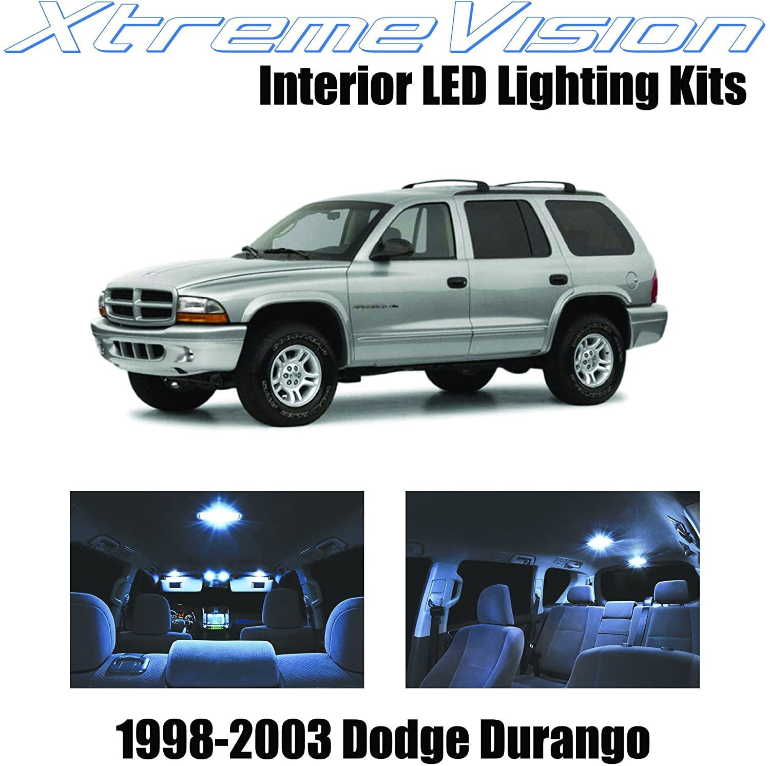 XtremeVision Interior LED for Dodge Durango 1998 2003 6 pcs Blue Interior LED Kit Installation Tool