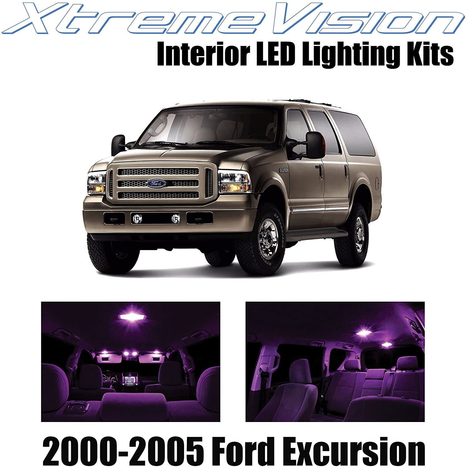 XtremeVision Interior LED for Ford Excursion 2000-2005 12 pcs Pink ...