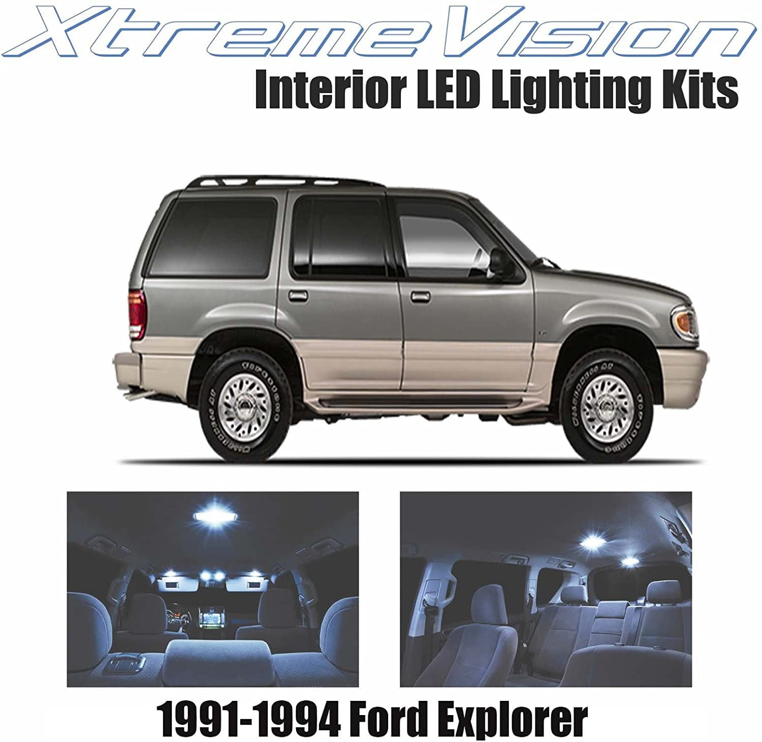 XtremeVision Interior LED for Ford Explorer 1991-1994 9 Pieces Cool ...
