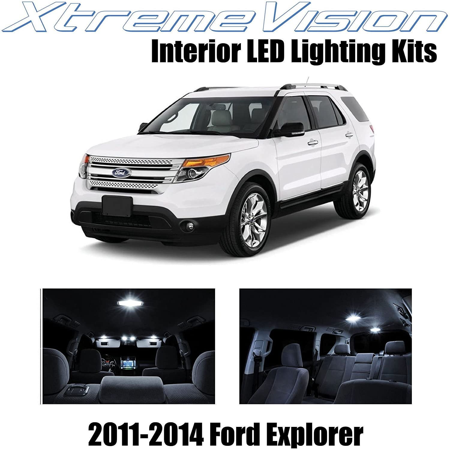 XtremeVision Interior LED for Ford Explorer 2011-2014 6 pcs Pure White ...