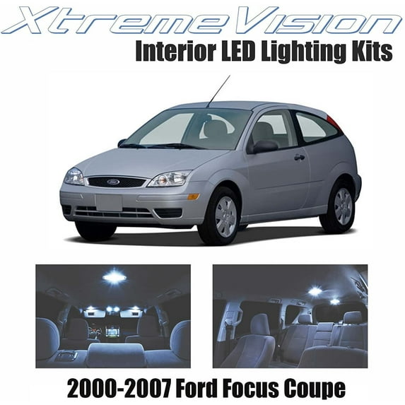 XtremeVision Interior LED for Ford Focus Coupe 2000-2007 4 Pieces Cool ...