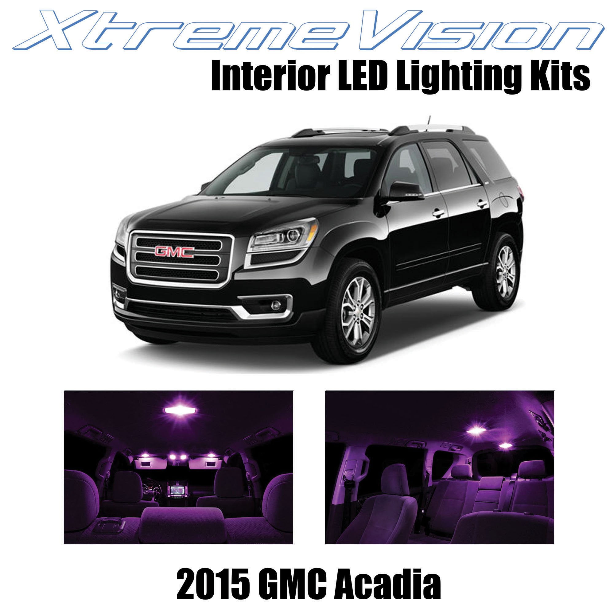 XtremeVision Interior LED for GMC Acadia 2015+ 12 pcs Pink Interior LED ...