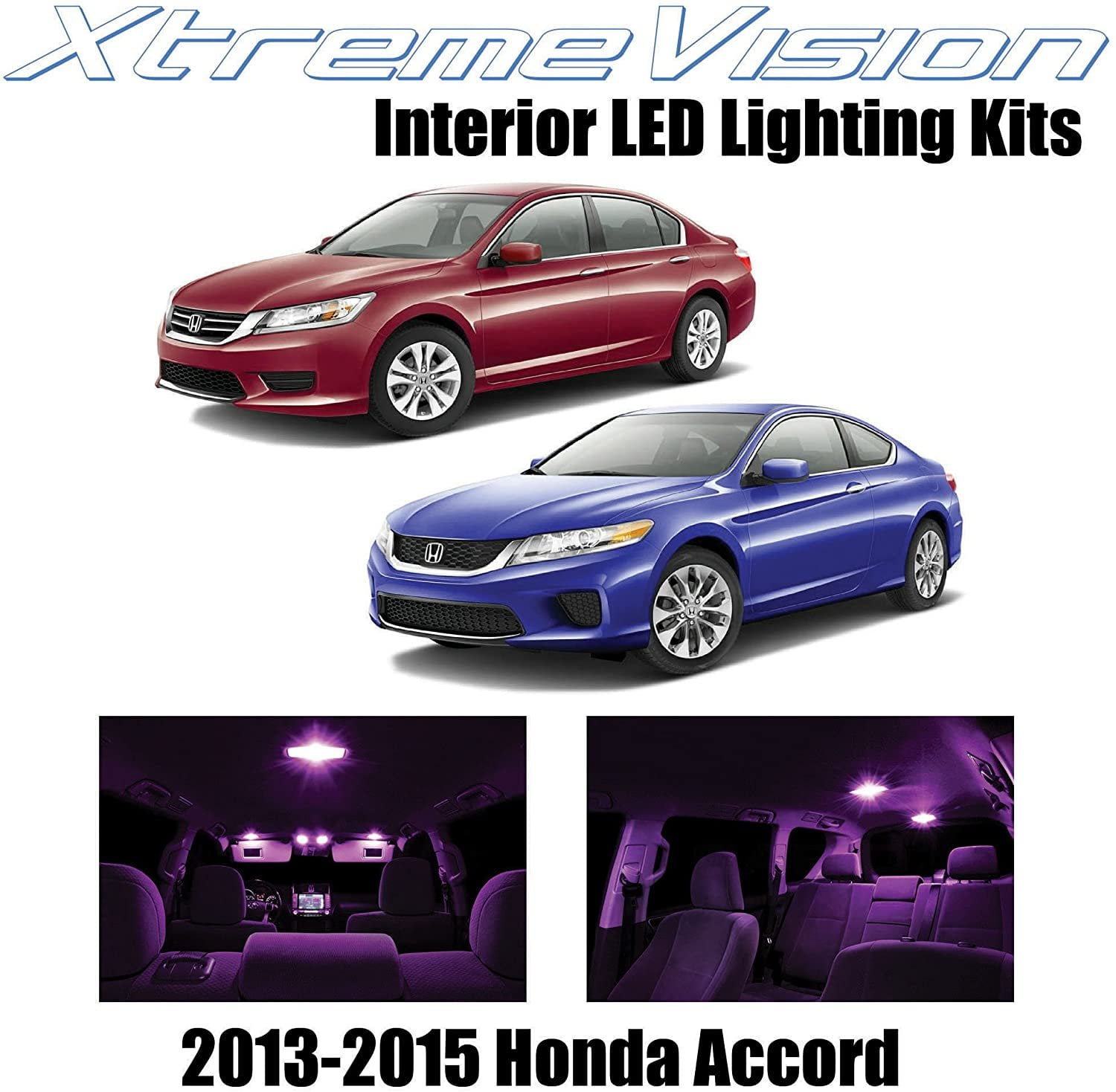 XtremeVision Interior LED for Honda Accord 2013-2015 8 pcs Pink ...
