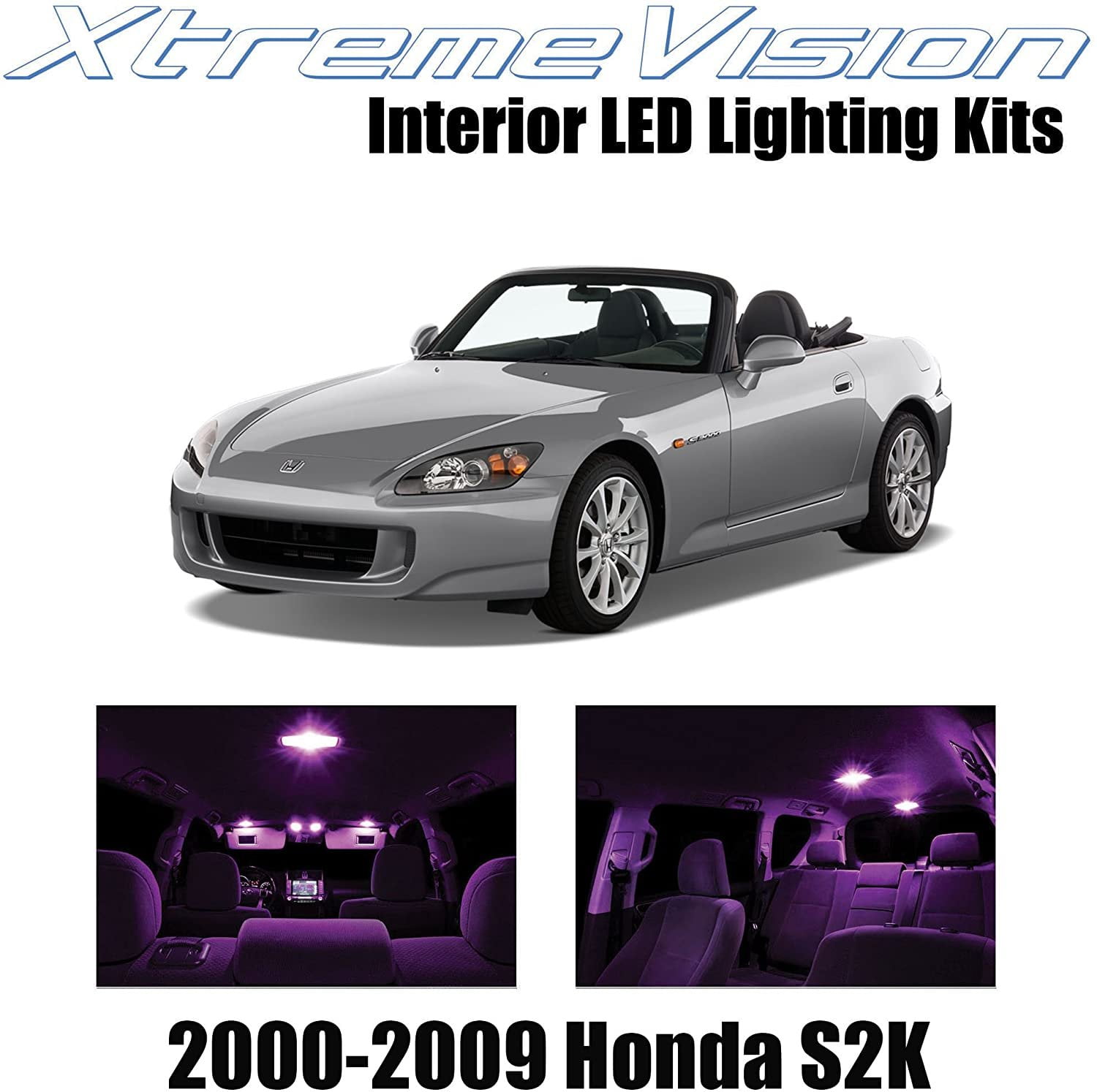 XtremeVision Interior LED for Honda S2000 S2K 2000-2009 4 pcs Pink ...