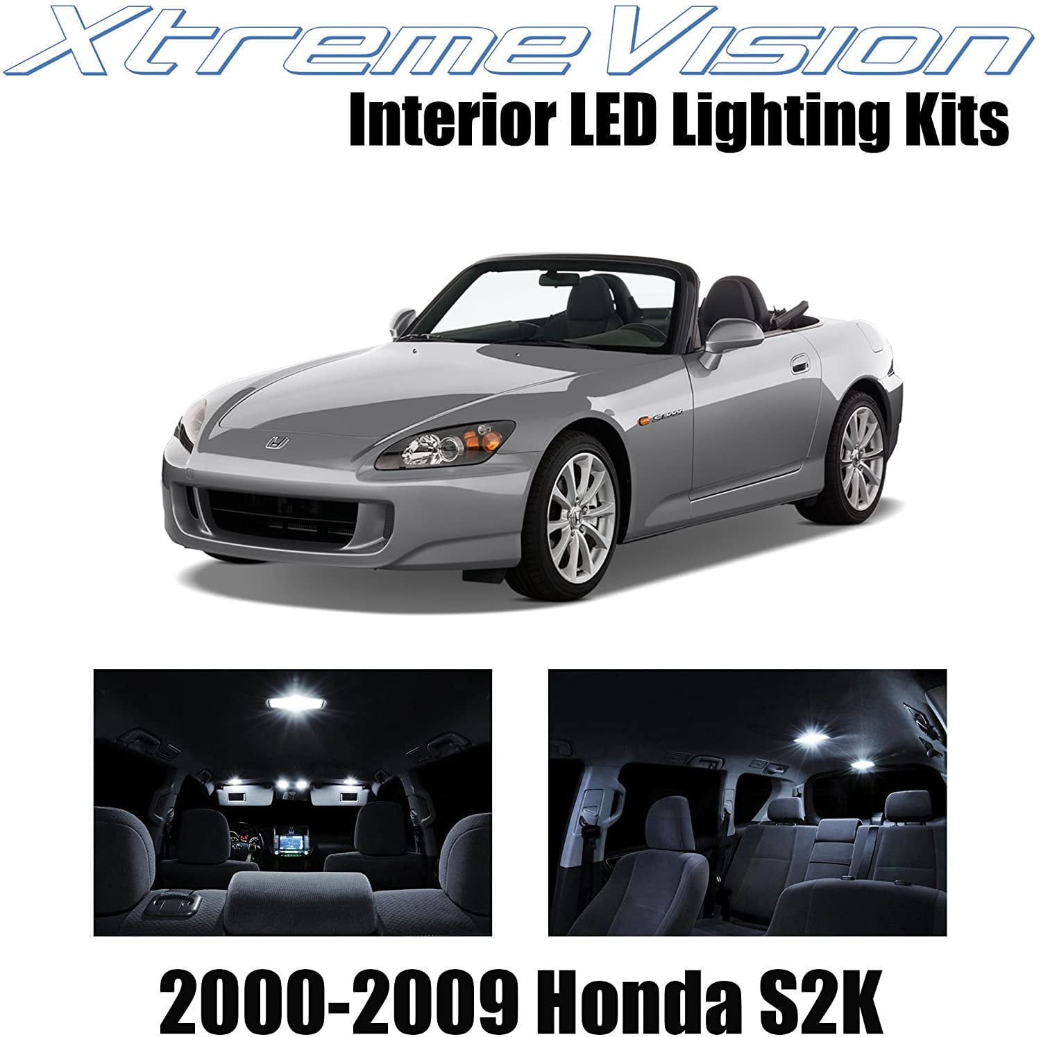 XtremeVision Interior LED for Honda S2000 S2K 2000-2009 4 pcs Pure ...