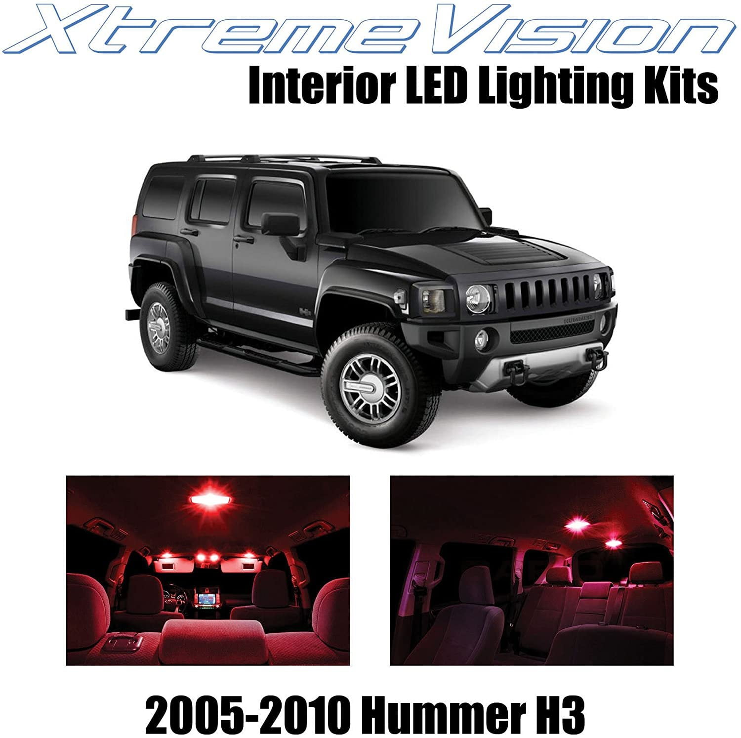 Red Hummer H3 Interior