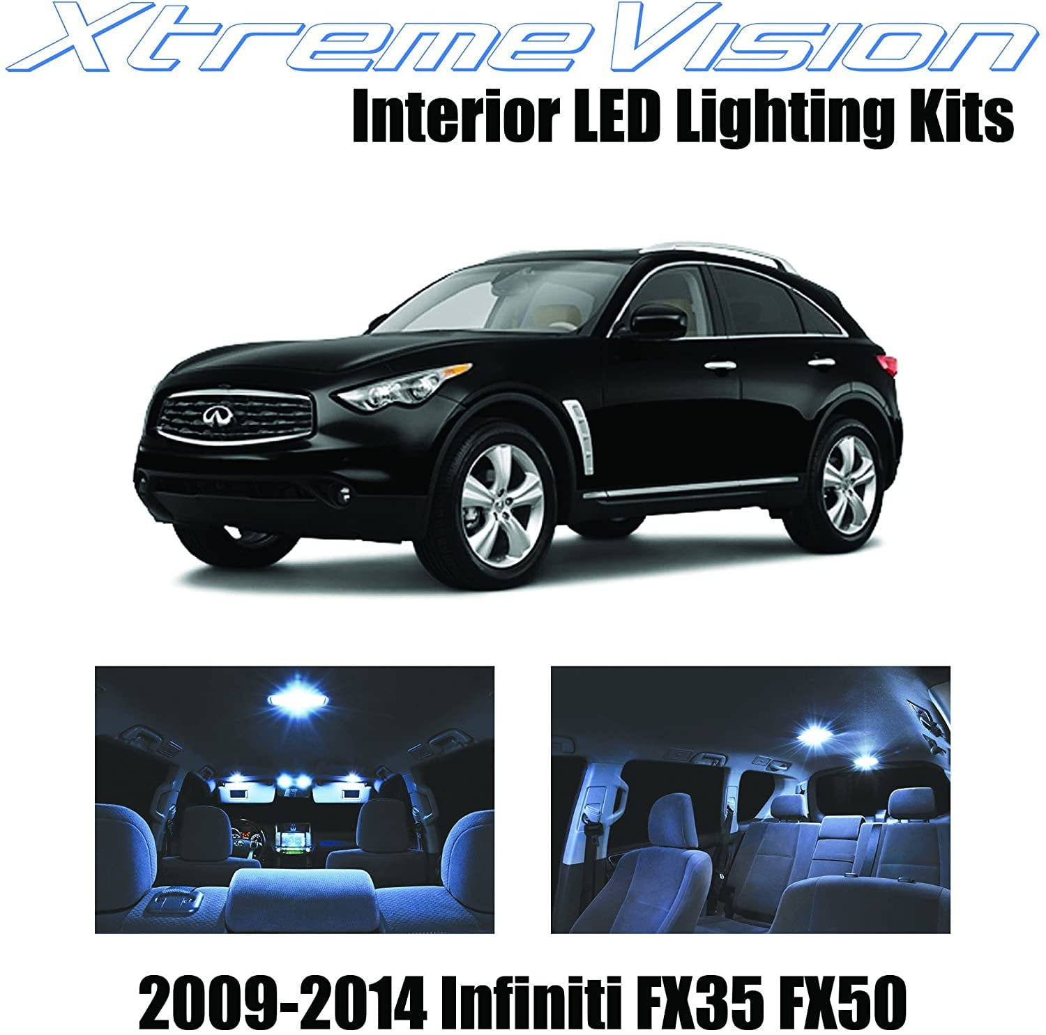 XtremeVision Interior LED for Infiniti FX35 FX50 2009-2014 12 pcs Cool ...