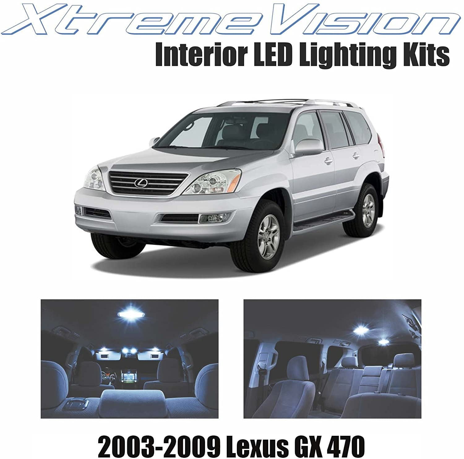 XtremeVision Interior LED for Lexus GX 470 2003-2009 11 Pieces Cool ...