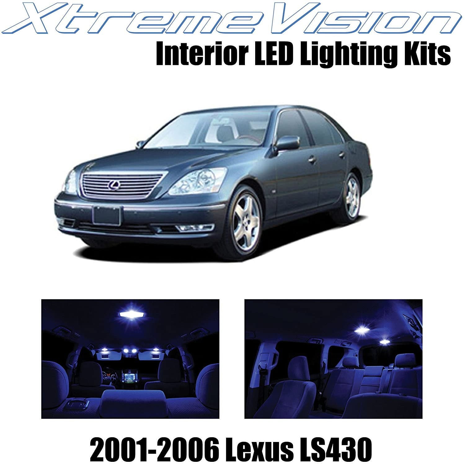 XtremeVision Interior LED for Lexus LS430 2001-2006 9 pcs Blue Interior ...
