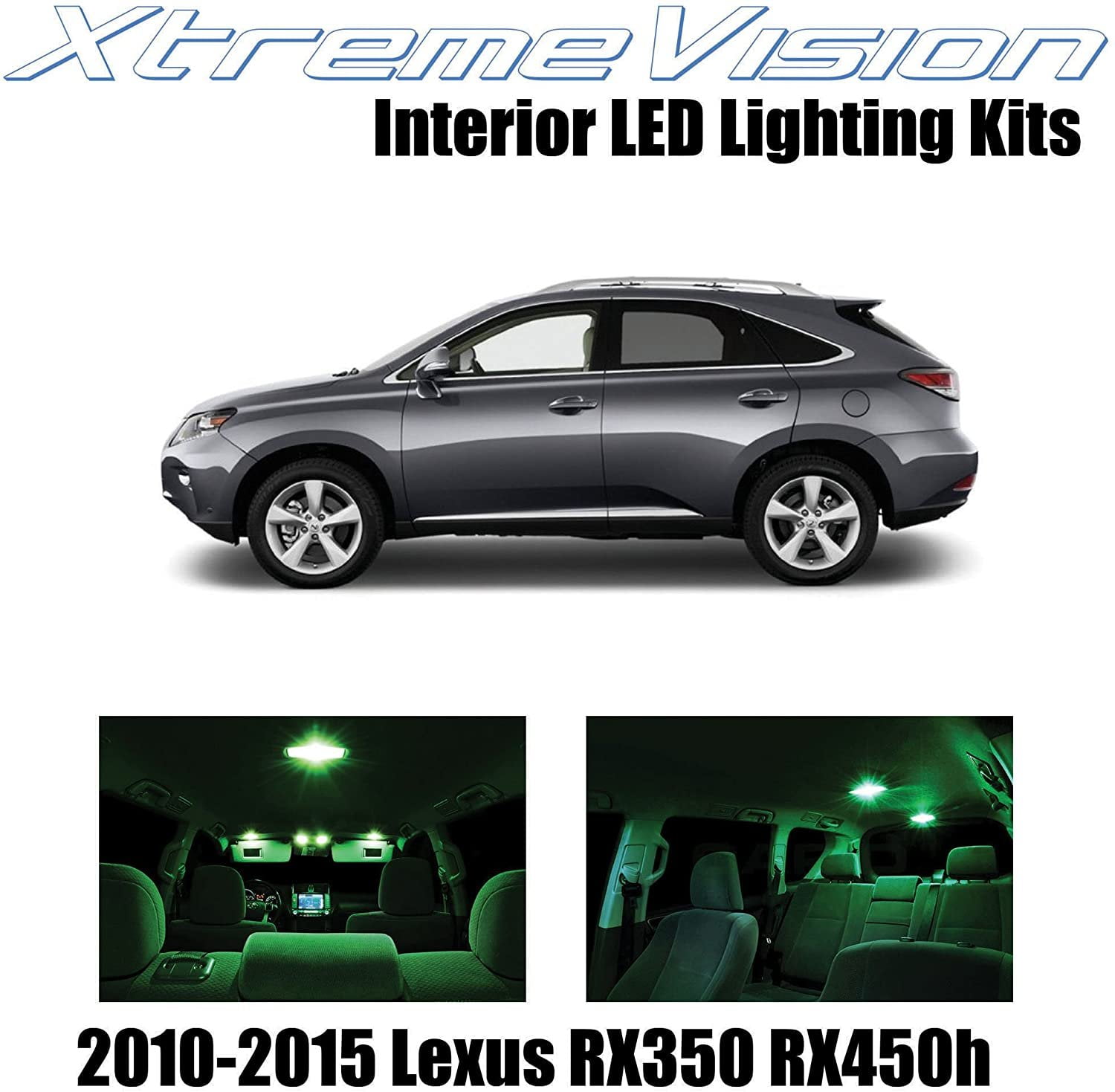 XtremeVision Interior LED for Lexus RX350 RX450h 2010-2015 10 pcs Green ...
