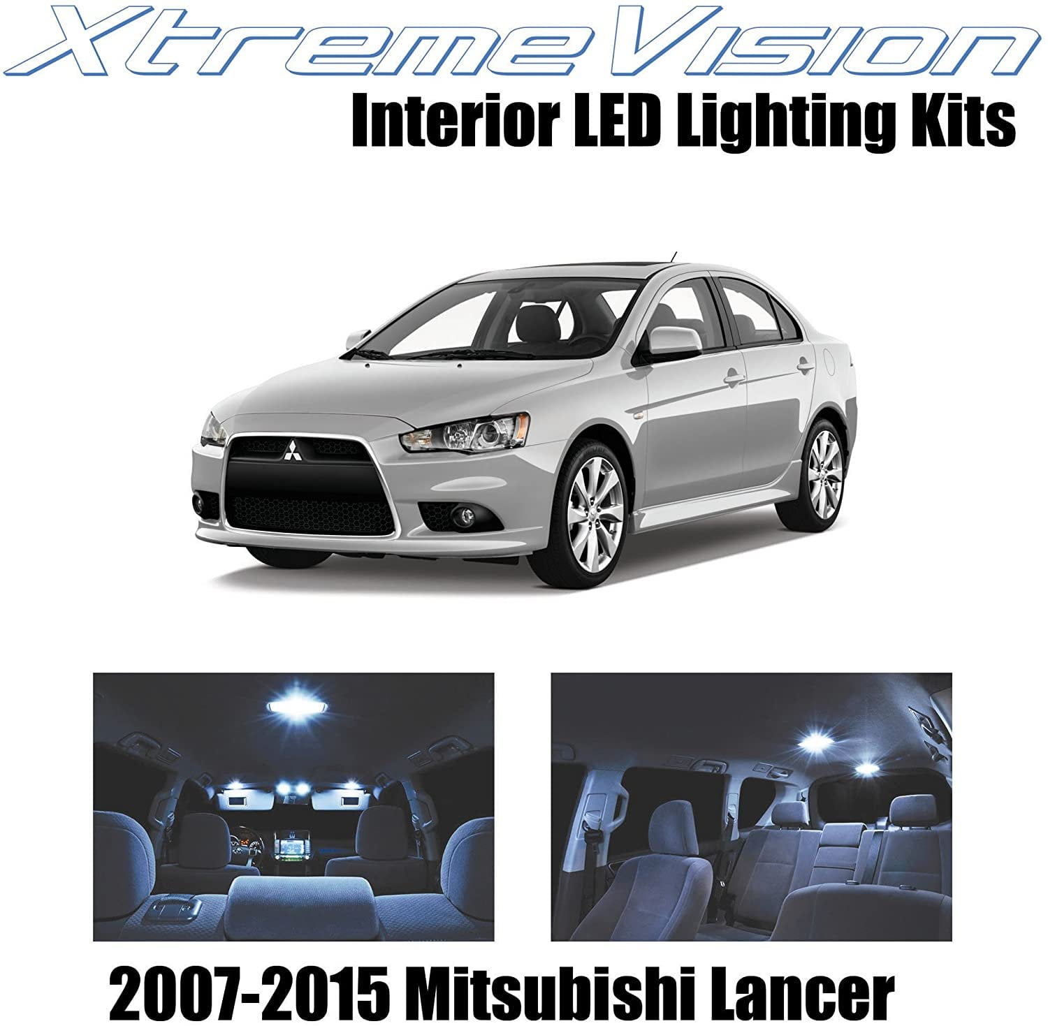 XtremeVision Interior LED for Mitsubishi Evo Lancer 2007-2015 8 pcs ...