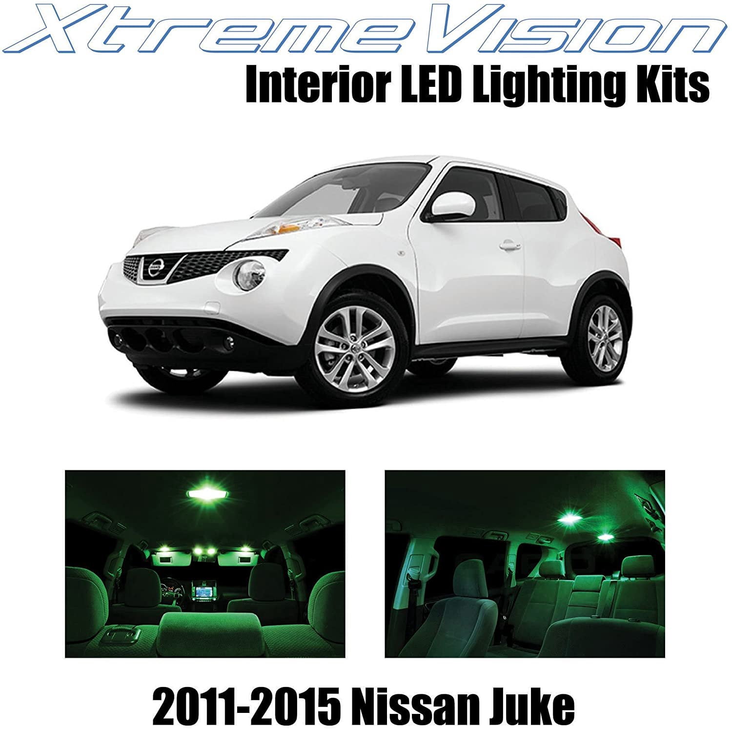XtremeVision Interior LED for Nissan Juke 2011-2015 6 pcs Green ...