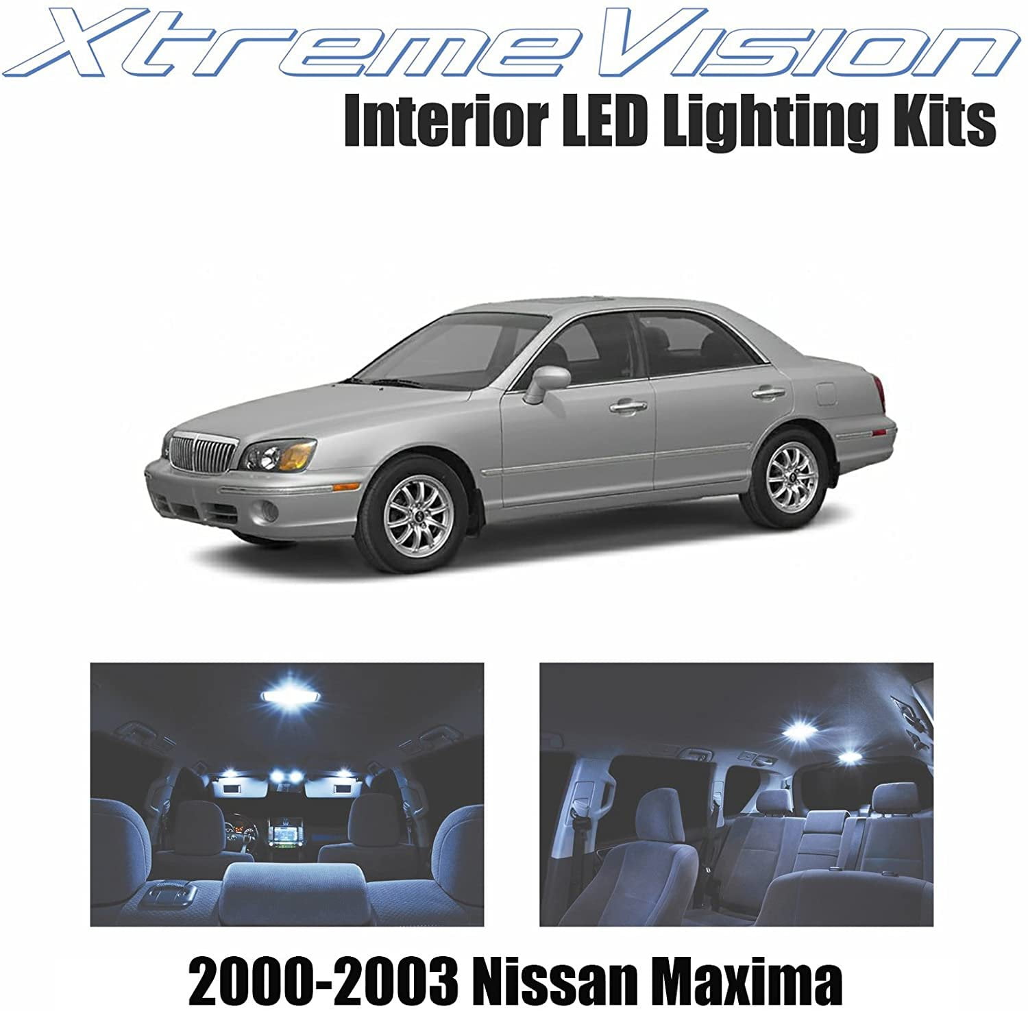 XtremeVision Interior LED for Nissan Maxima 2000-2003 7 pcs Cool White ...