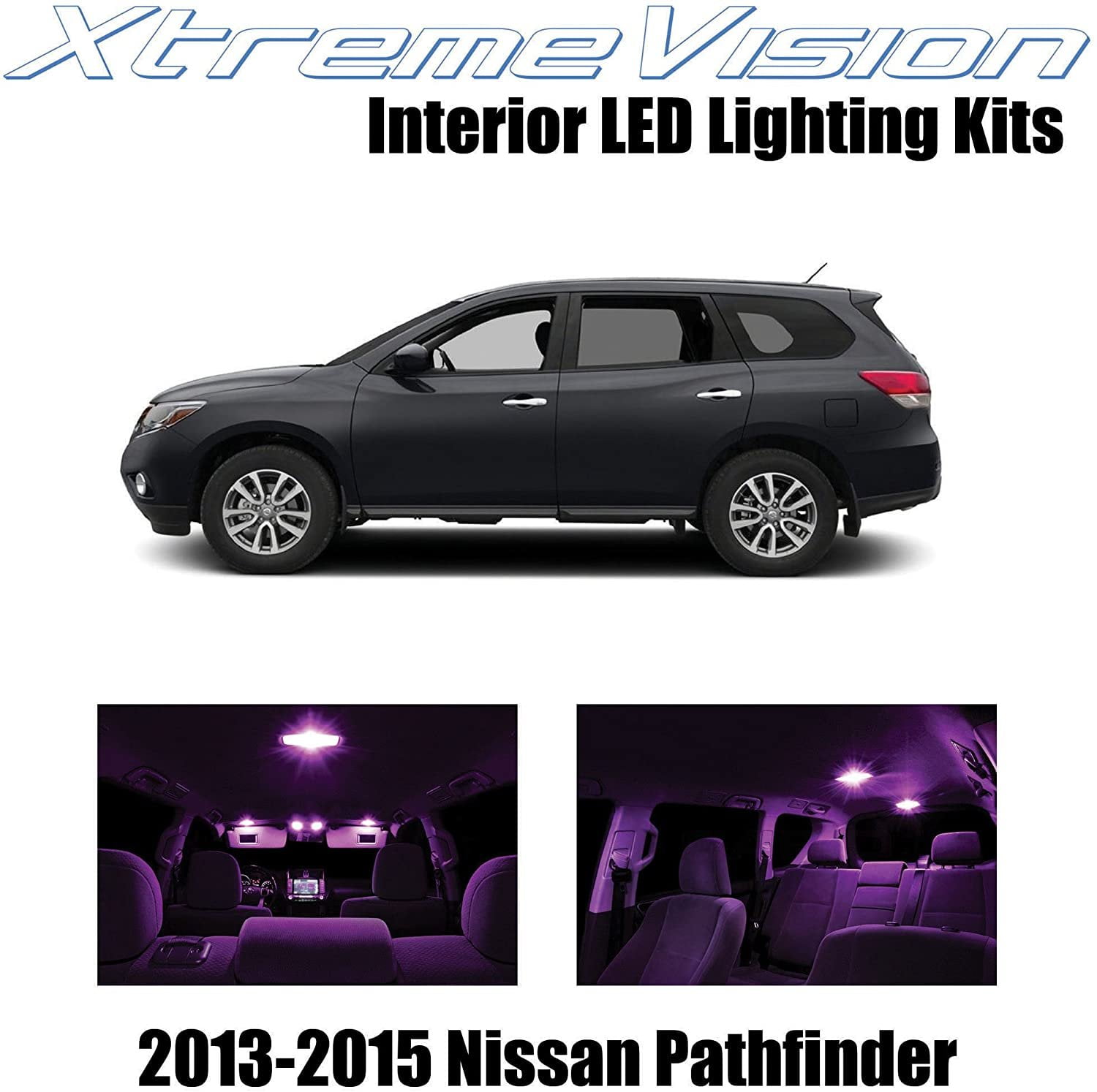 XtremeVision Interior LED for Nissan Pathfinder 2013-2015 9 pcs Pink ...