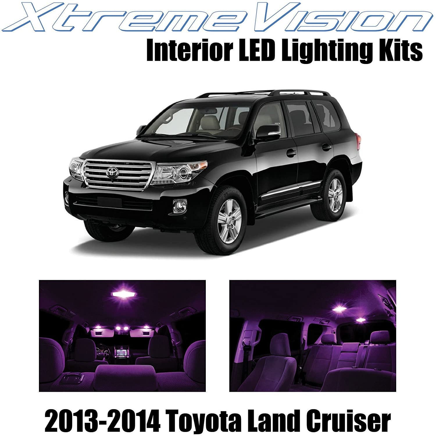 XtremeVision Interior LED for Toyota Land Cruiser 2013-2014 9 pcs Pink ...