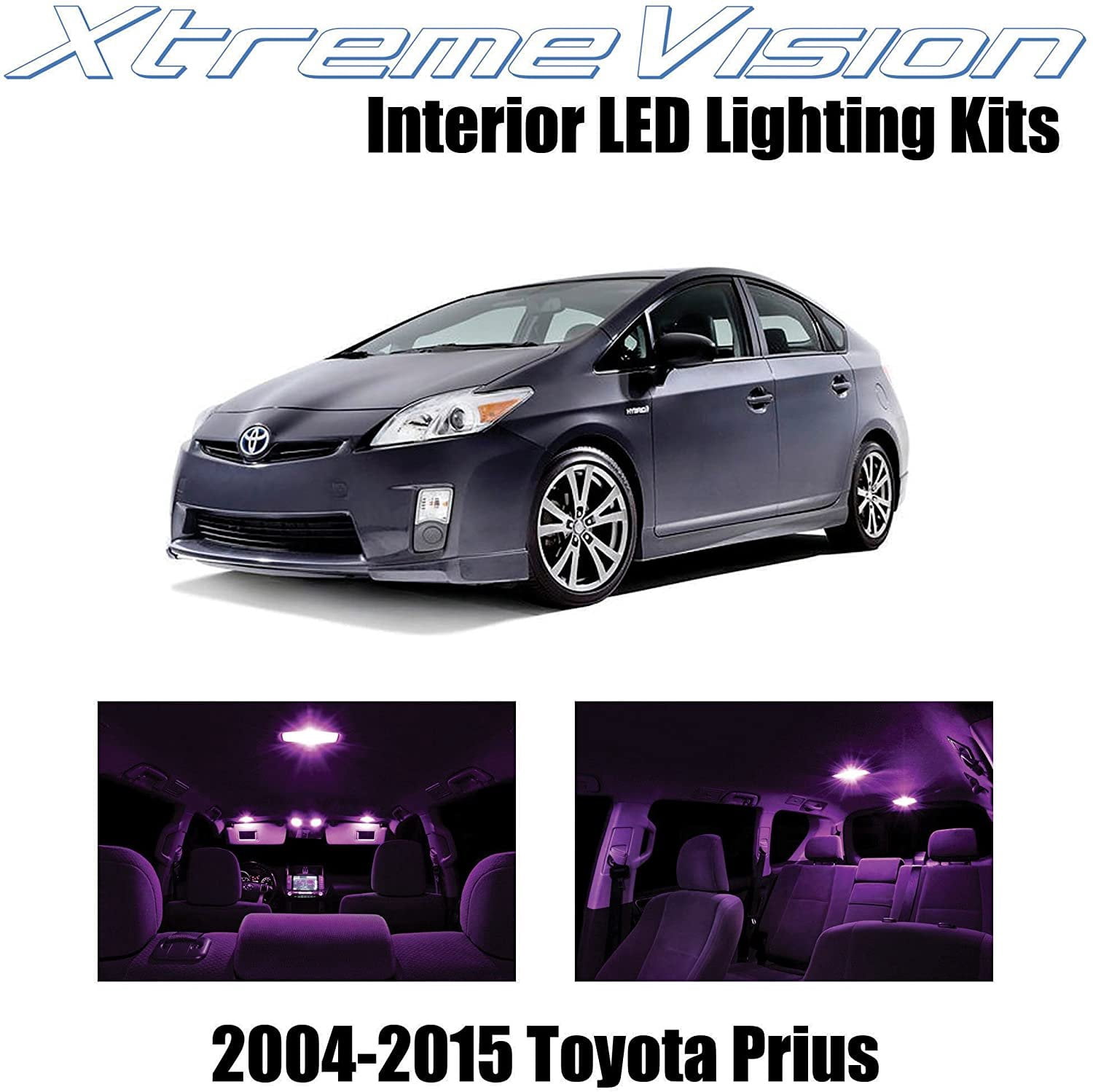 XtremeVision Interior LED for Toyota Prius 2004-2015 8 pcs Pink ...