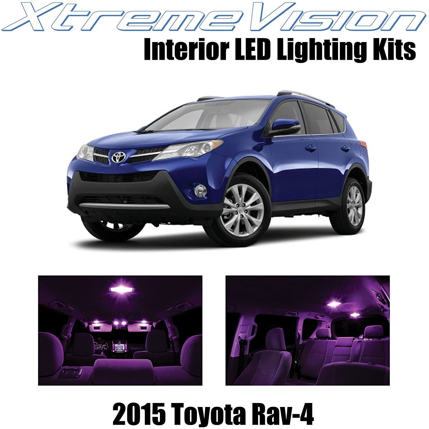 XtremeVision Interior LED for Toyota Rav4 2015+ 8 pcs Pink Interior LED ...