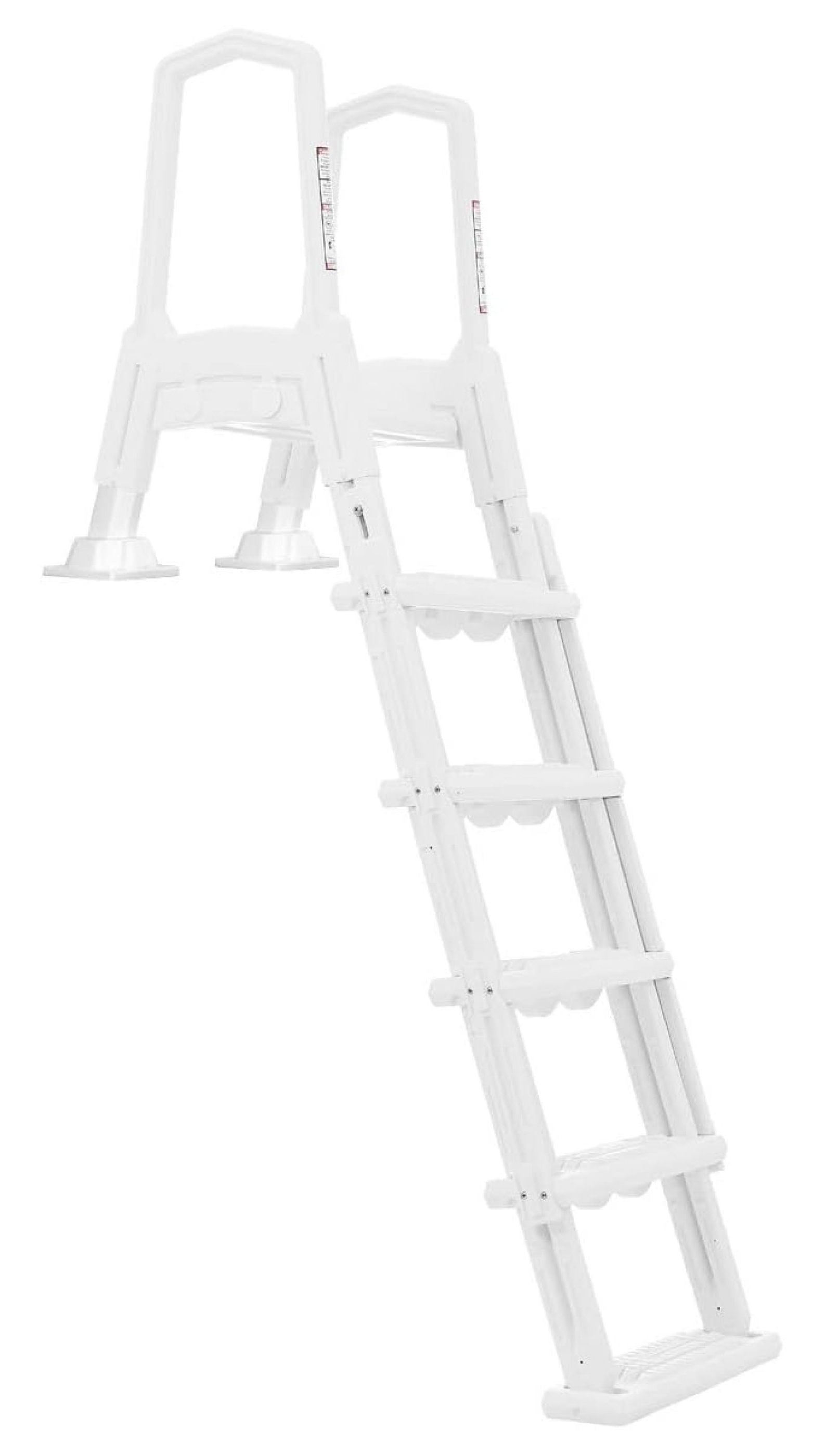 XtremepouwerUS Deluxe Incline Above Ground in-Pool Swimming Pool Ladder ...