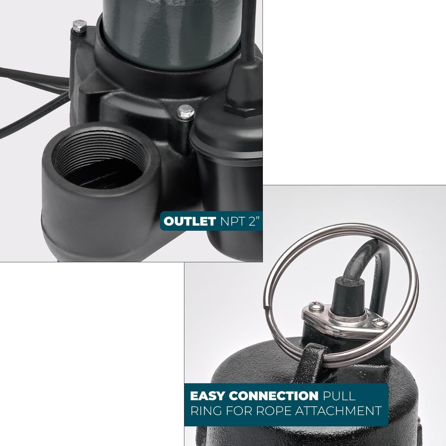 XtremepowerUS 1/2HP 4860 GPH Thermoplastic Submersible Sump Pump With ...