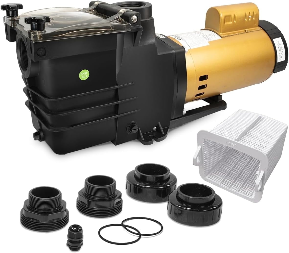 "XtremepowerUS 1.5 HP In-Ground Pool Pump, High Flow, Dual Speed, 230v ...