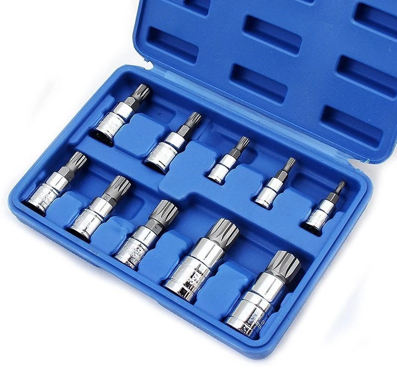 XtremepowerUS 10 PC XZN TAMPERED TRIPLE SQUARE SPLINE BIT SOCKET 12 POINTS - Walmart.com