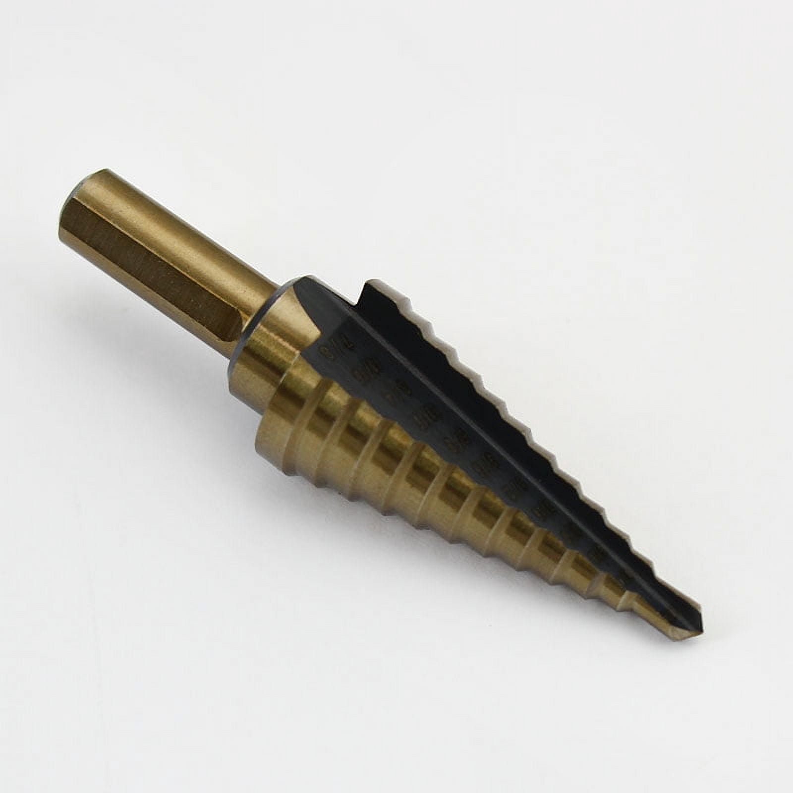 XtremepowerUS 10-Sizes Titanium Step Drill Bit 3/16" to 7/8" Step ...
