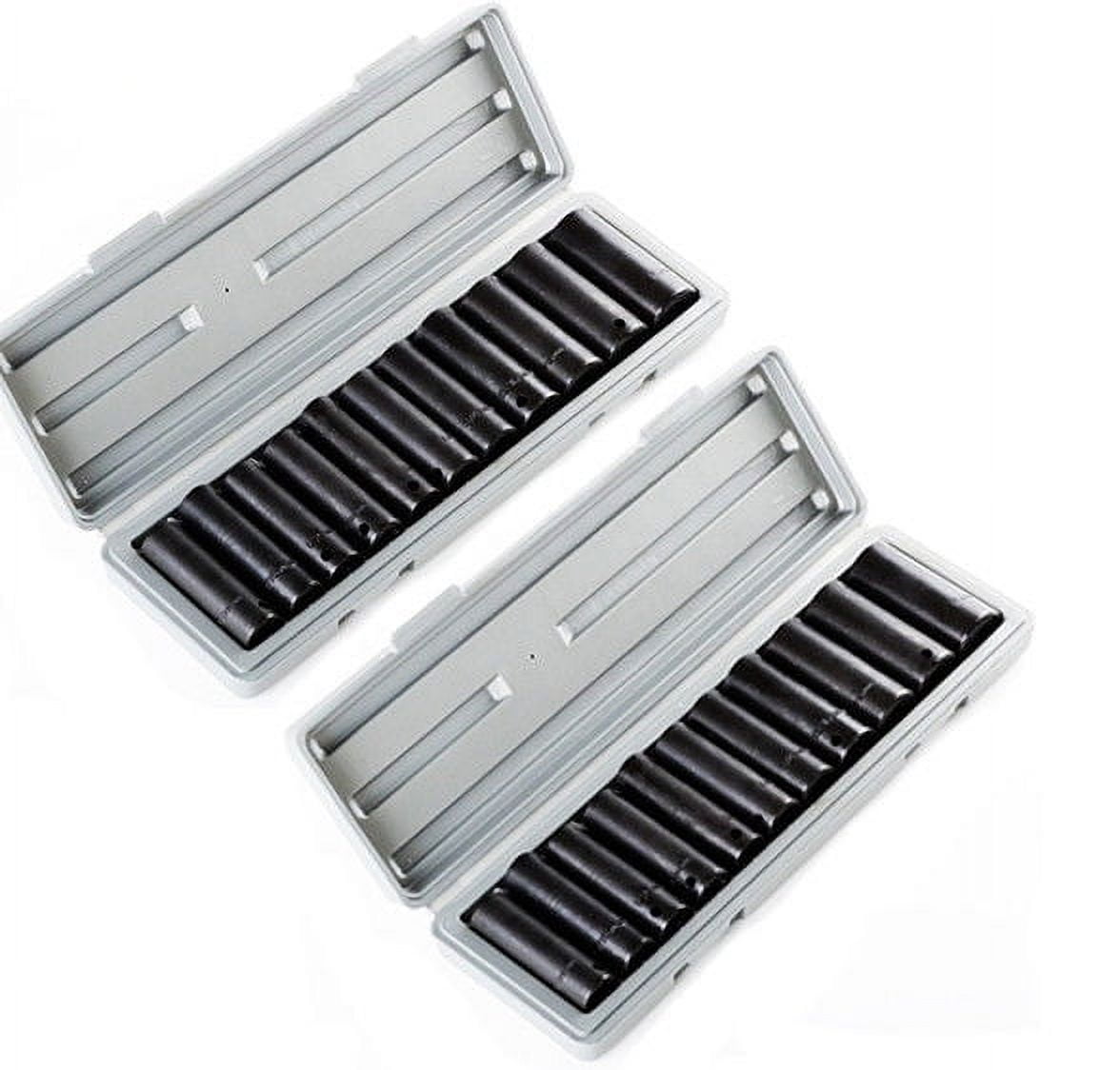 XtremepowerUS 11pcs 1/2 inch Socket Set 10mm-24mm 6 Point Drive Steel ...