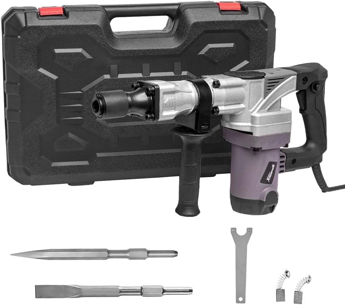 XtremepowerUS Demolition Jack Hammer, 1400W Electric Jackhammer Heavy ...