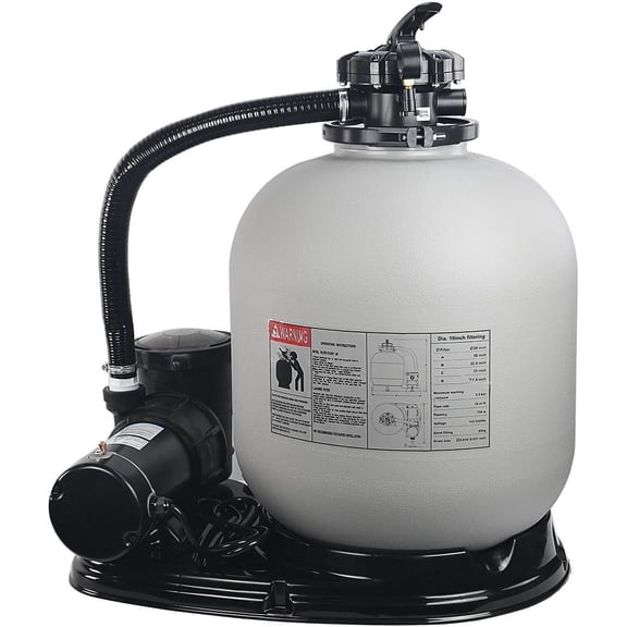 Bestway Flowclear 1500 GPH Above Ground Pool Sand Filter Pump with ...