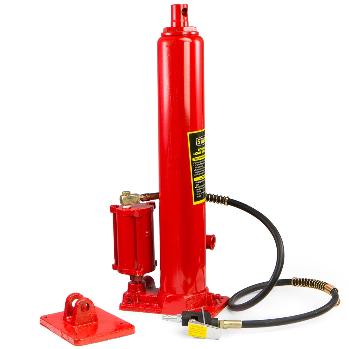 XtremepowerUS 2-in-1 Air/Hydraulic Long Ram Jack Piston Ram 8-Ton ...