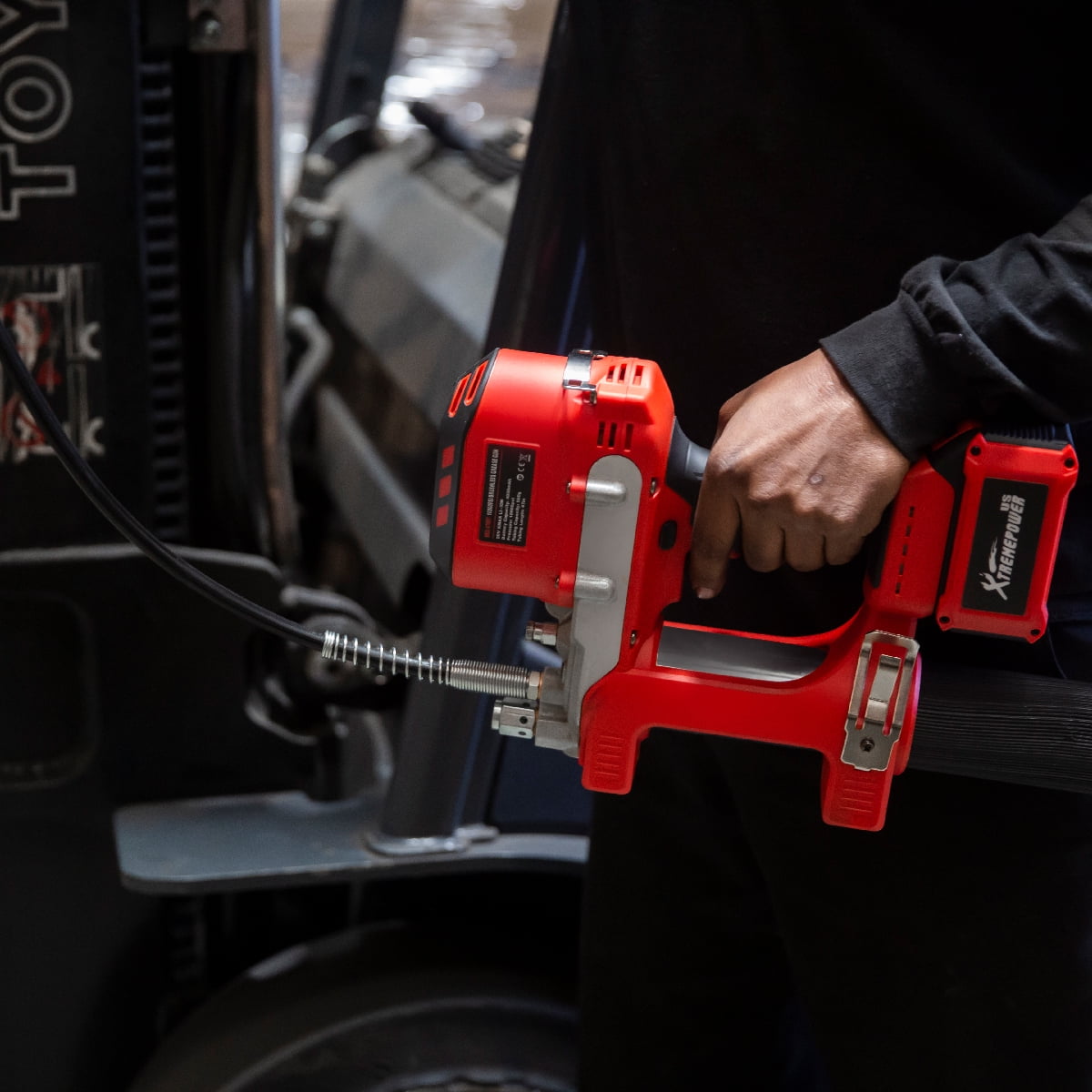 XtremepowerUS 20V MAX Cordless Grease Gun 10,000, PSI Heavy Duty ...