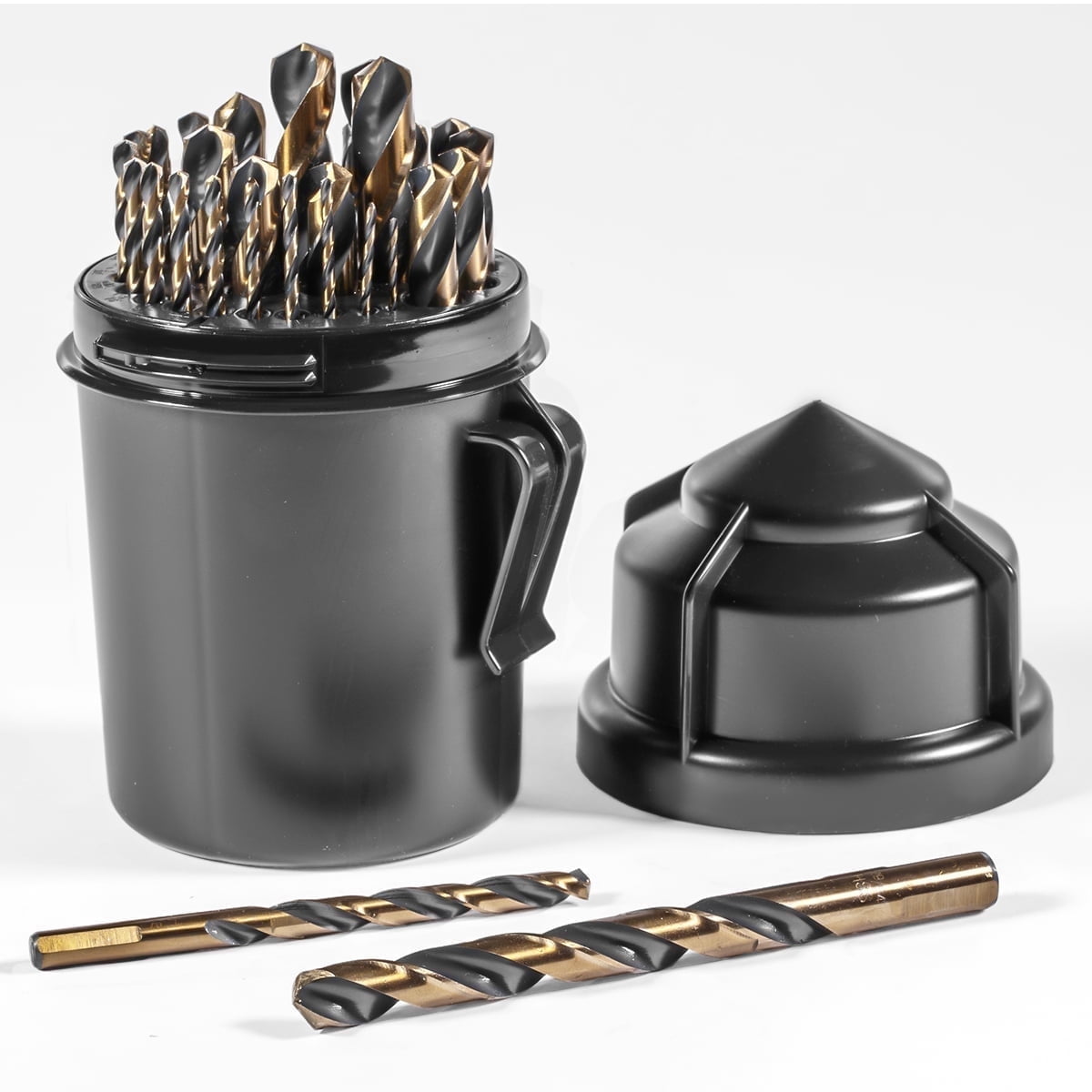 Stark USA 29PC Industrial Drill Bit Set Black/Gold Finish, 1/16" - 1/2 ...
