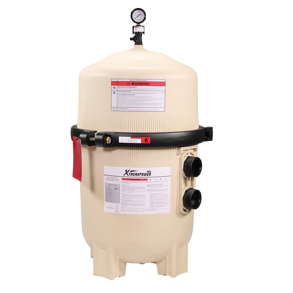 XtremepowerUS DE Pool Filter 75208 – 48 sq. ft., 96 GPM, Beige, In ...